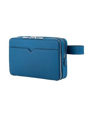 VALEXTRA Valextra V-Line Light Calfskin Belt Bag Deep Teal