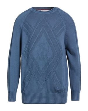 Brunello Cucinelli Sweater Slate Size Cotton - Blue