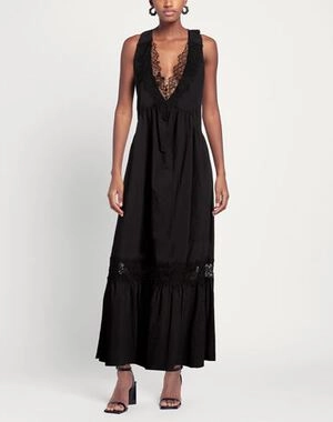 COMPAGNIA ITALIANA Cotton Maxi Dress - Black