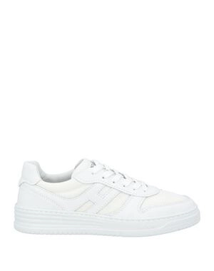 Hogan Sneakers Size Leather, Textile Fibers - White