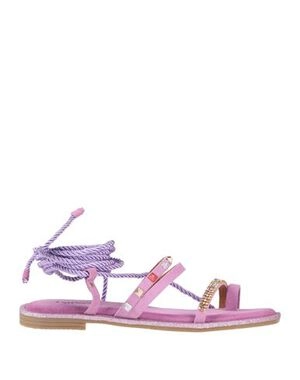 TOSCA BLU Thong Sandal Mauve Size Leather, Textile Fibers - Purple