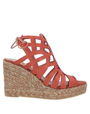 KANNA Sandals Rust Size Soft Leather - Red