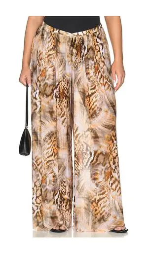 AFRM Rin Printed Wide-leg Pants