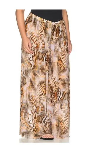 AFRM Rin Printed Wide-leg Pants