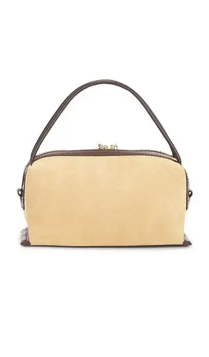 VERAFIED Suede Cafe Mini Bag - Gold Tan