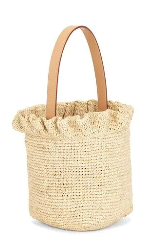 LOEFFLER RANDALL Laith Crochet Top Handle Bag In Beige