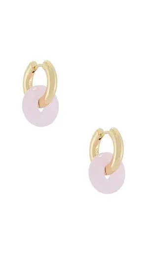 LUV AJ The Rio Washer Hoops In Pink