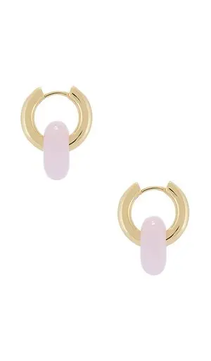 LUV AJ The Rio Washer Hoops In Pink