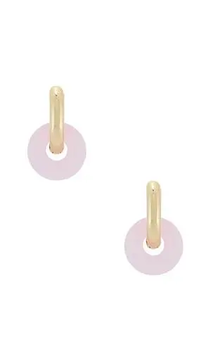 LUV AJ The Rio Washer Hoops In Pink