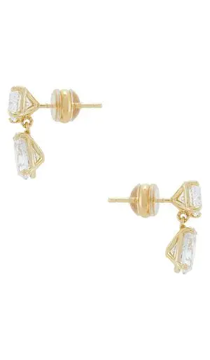 Shashi Oval Pear Drop Earring In Metallic