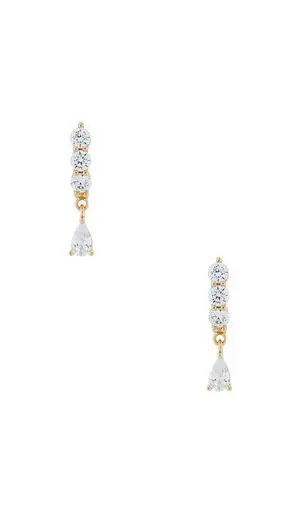 Lili Claspe Hilary Pear Dangles In Metallic