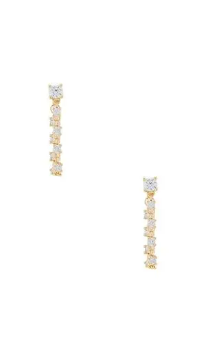 Lili Claspe Esther Chain Earrings In Metallic