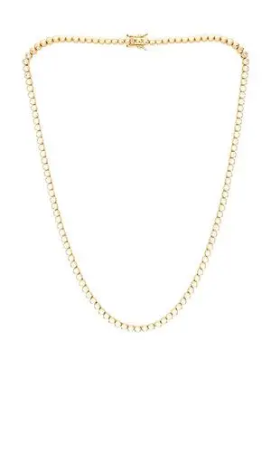 Lili Claspe Mini Reese Tennis Necklace In Metallic - Gold