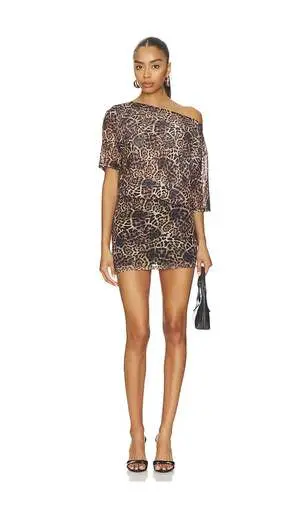 Superdown Olya Mini Dress In Multi - Leopard