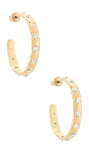 CASA CLARA Nora Mae Hoop Earrings In Metallic