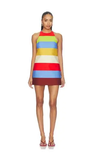 Retrofete Lanny Dress In Multi - Multi Stripe