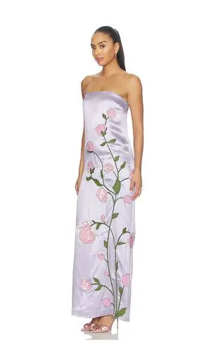 LA FUORI Whispering Tapestry Dress In Purple