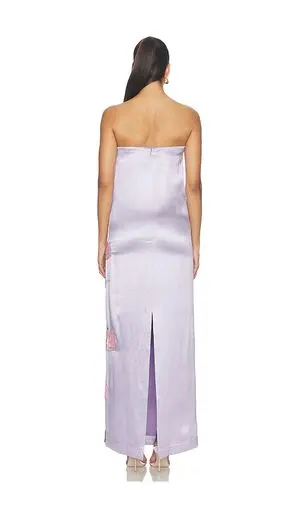 LA FUORI Whispering Tapestry Dress In Purple