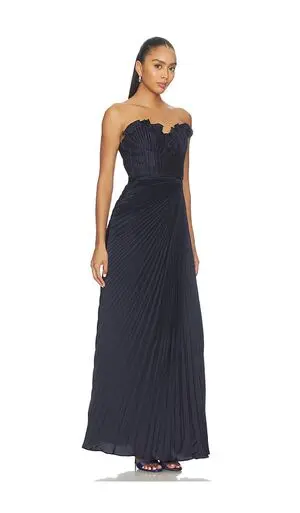 AMUR Kaylani Pleated Gown