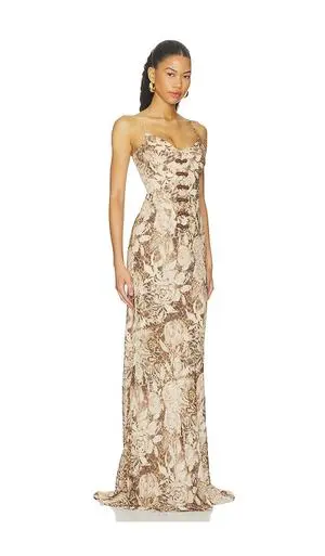 SAU LEE Neyla Chiffon Dress