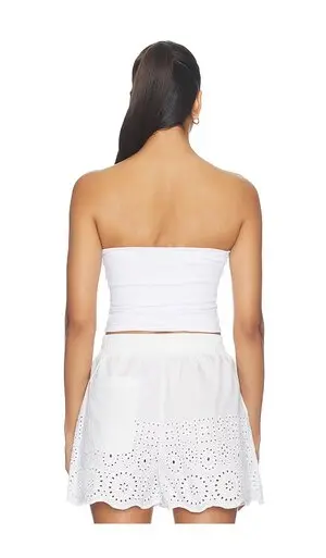 Susana Monaco Wire Gathered Tube Top In White