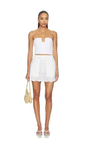 Susana Monaco Wire Gathered Tube Top In White