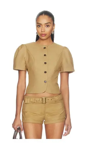 Lioness Femme Blouse In Brown - Camel