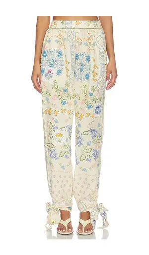 Agua Bendita Zaida Bleu Pants In Beige