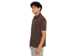 Vince Sueded Jersey Short Sleeve Button-down Clothing Midland