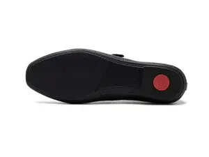 Fitflop Delicato Snake Mary Jane Flat Shoes - Black