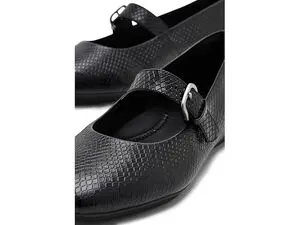 Fitflop Delicato Snake Mary Jane Flat Shoes - Black