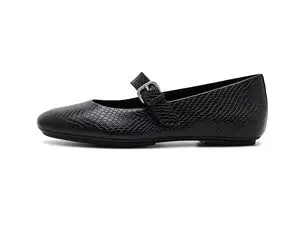 Fitflop Delicato Snake Mary Jane Flat Shoes - Black