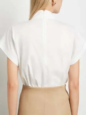 GWYN Goetz Pleat-neck Top | | Size