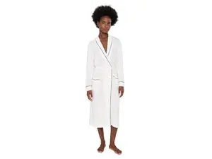 Eberjey Gisele Long Robe Pajama Sets Ivory/navy - White