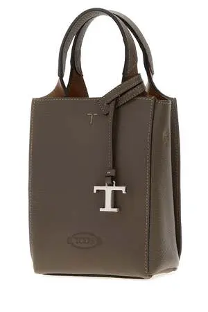 TOD'S Dove Leather Phone Holder