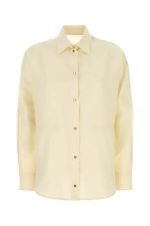 Moncler Cream Wool And Nylon Shirt - Yellow
