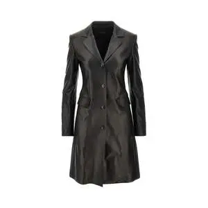 Gucci Nappa Leather Single-breasted Coat