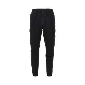 Stone Island Cotton Cargo Pants With Logo Badge - Black