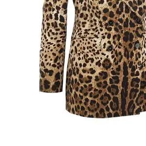 Dolce & Gabbana Double-breasted Jacket With Animal Print