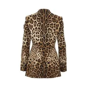 Dolce & Gabbana Double-breasted Jacket With Animal Print