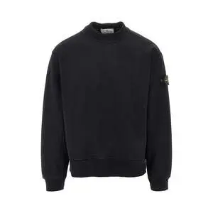 Stone Island Crewneck Cotton Sweatshirt With Logo Badge