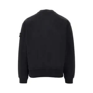 Stone Island Crewneck Cotton Sweatshirt With Logo Badge