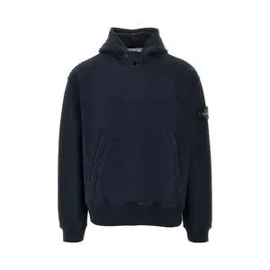 Stone Island Cotton French Terry Hoodie - Blue