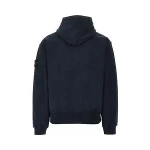 Stone Island Cotton French Terry Hoodie - Blue