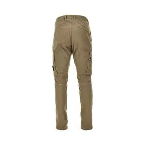 Stone Island Organic Cotton Cargo Pants With Logo Badge
