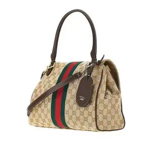 Gucci Gg Fabric Medium Shoulder Bag With Horsebit Detail