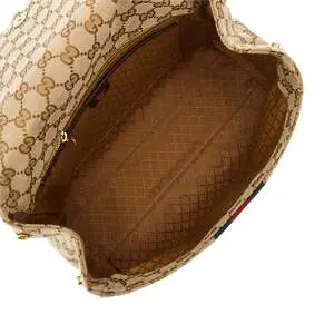 Gucci Gg Fabric Medium Shoulder Bag With Horsebit Detail