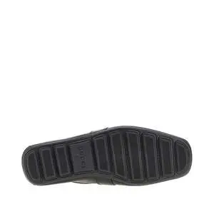 Gucci Grained Leather Loafers With Double G Detail