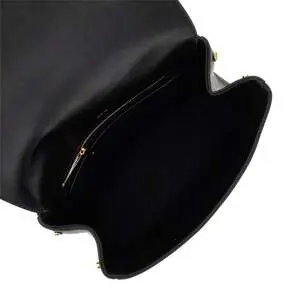 Gucci Medium Leather 'paparazzo' Bag With Web Ribbon And Horsebit Detail - Black