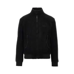 Gucci Suede Leather Bomber Jacket - Black